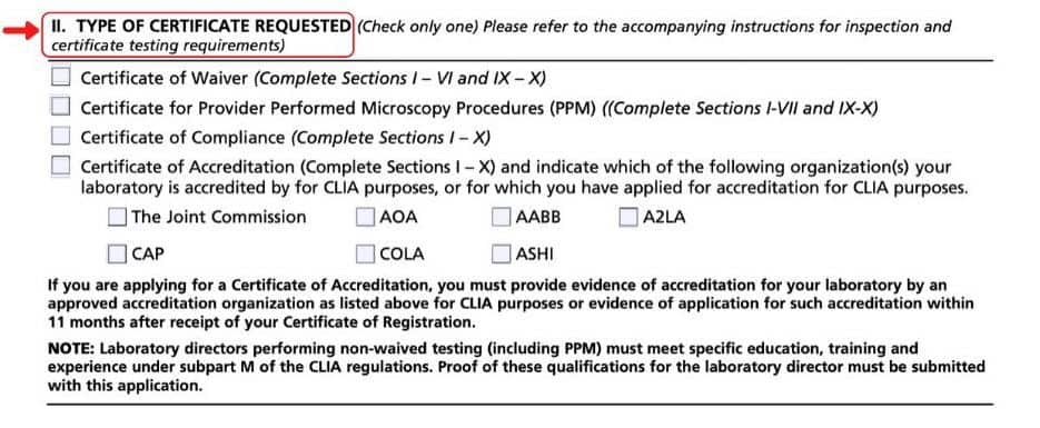 How to Apply for CLIA Certification – Filling out CMS-116