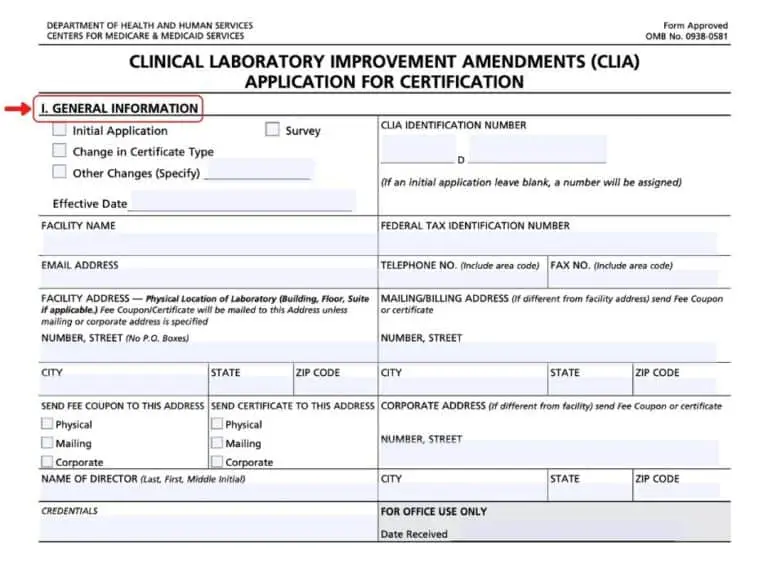How to Apply for CLIA Certification – Filling out CMS-116