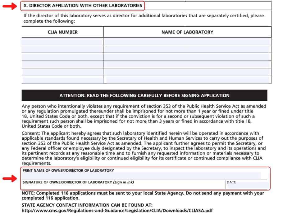 How to Apply for CLIA Certification – Filling out CMS-116