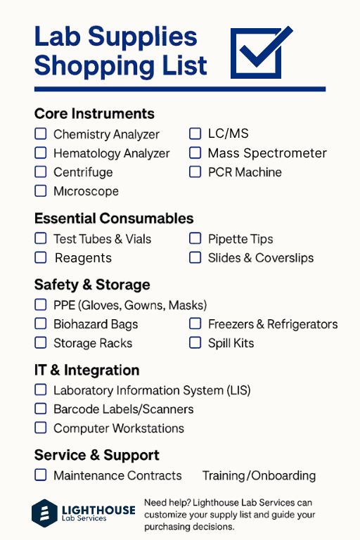 Checklist for Selecting Lab Supplies & Equipment