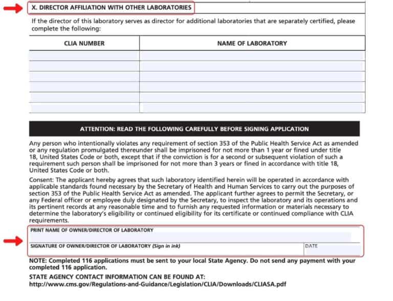 How to Apply for CLIA Certification – Filling out CMS-116